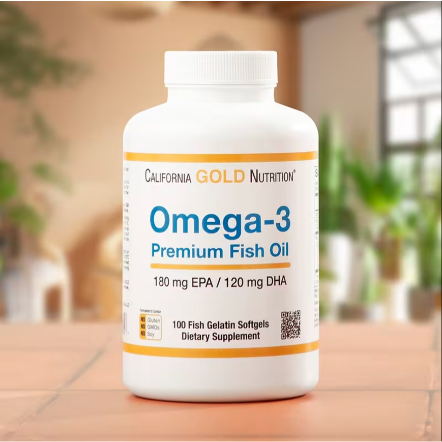 [ของแท้ 100%] CALIFORNIA GOLD OMEGA-3 PREMIUM FISH OIL 180 mg EPA 120 mg DHA (GELATIN SOFTGEL ...