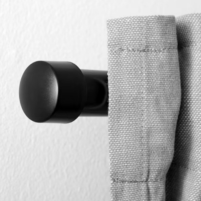 RAFFIG รัฟฟิก หัวสวมราวม่าน 1 คู่, ดำ | Shopee Thailand