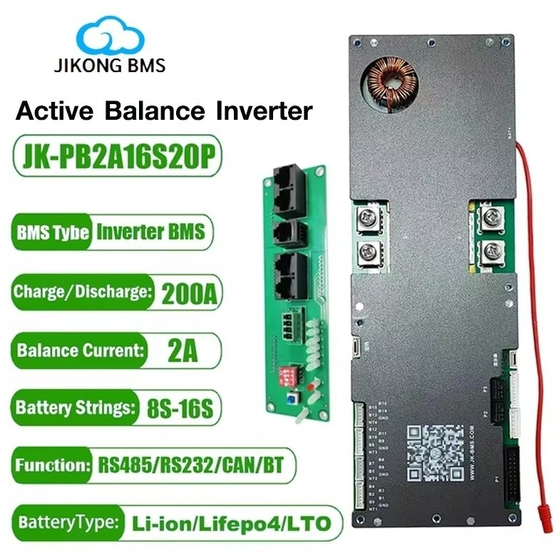 Bms JK-PB2A16S20P/15P/10P FOR INVERTER มี Bluetooth ในตัว เชื่อมต่อกับแอป JK BMS (Active Balance ...