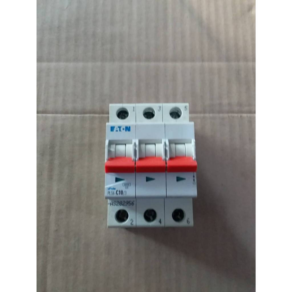 EATON Model : PLS6-C10/3-MW - Miniature circuit breaker (MCB), 10 A, 3p, characteristic: C ...