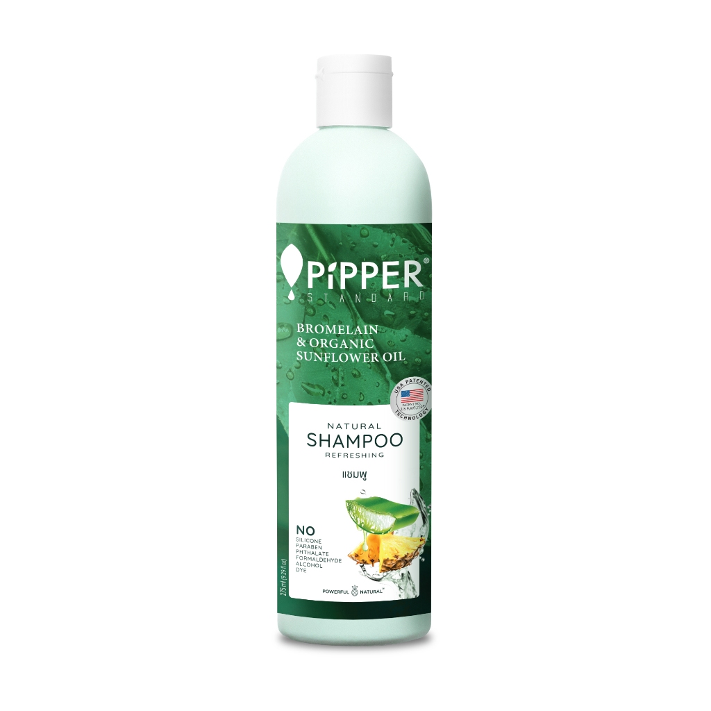 PiPPER STANDARD เนเชอรัล แชมพู กลิ่นรีเฟรชชิ่ง 275 มล. | Shopee Thailand