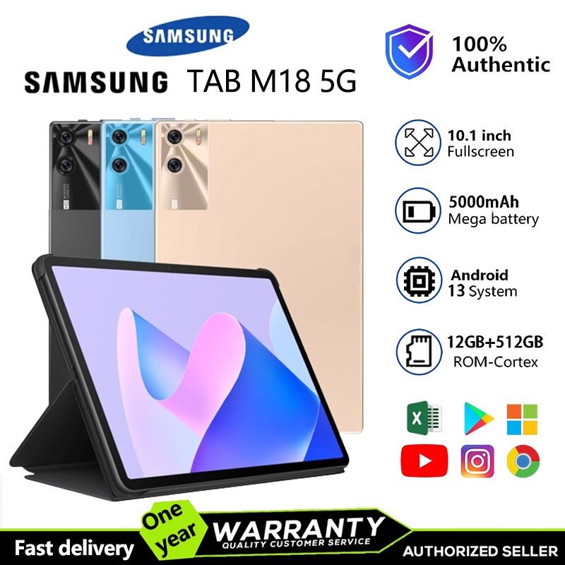 แท็บเล็ต Galaxy M18 12GB+512GB Android 11.0 ช่องใส่ซิมคู่ เชื่อมต่อ ...