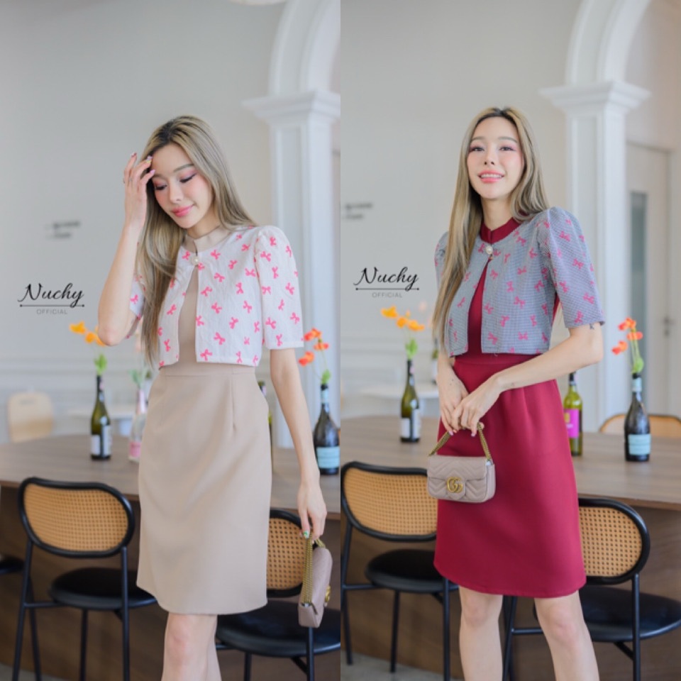 Dress By Papid เดรสทำงาน เดรสแฟชั่น รหัส537 | Shopee Thailand