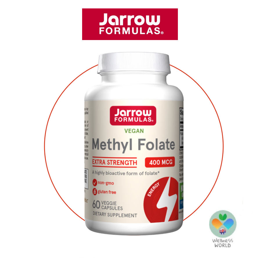 Jarrow Formulas, Vegan Methyl Folate, Extra Strength, 400 mcg, 60 ...