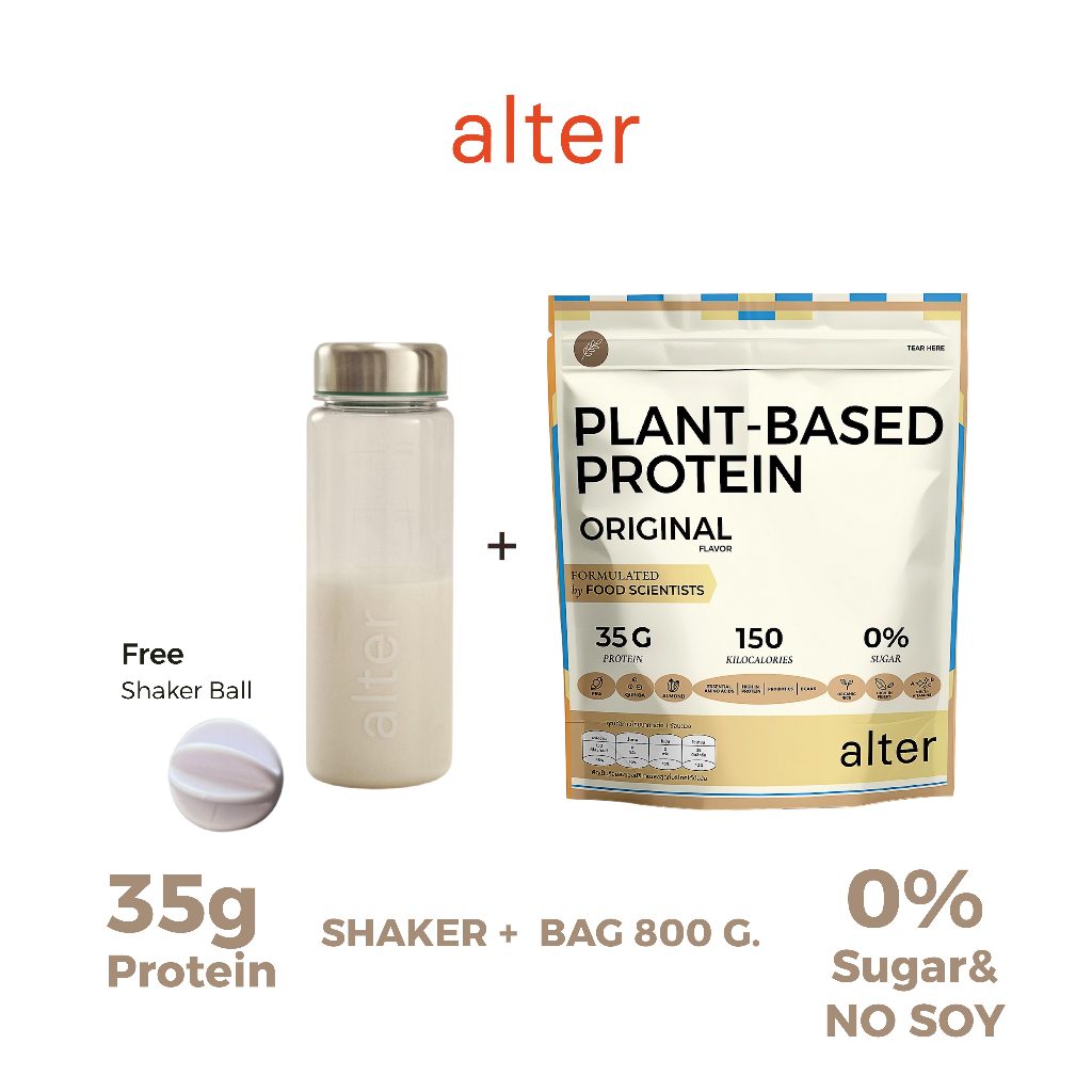 1 bag with Alter Shaker : Alter Plant-Based Protein Original ออริจินอล ...