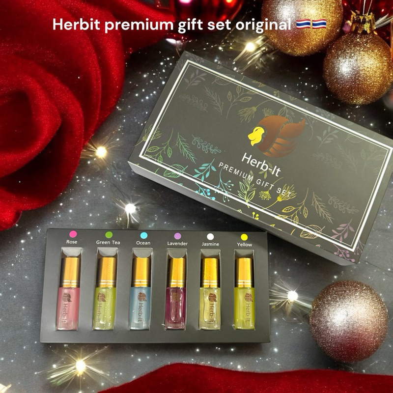Herbit Giftbox ยาดม ของขวัญปีใหม่ ของฝากผู้ใหญ่ เซ็ตของขวัญสุดพรีเมี่ยม มี6 ขวด ของฝากต่างชาติ ...