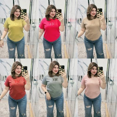 I22 คอกลมผ้าร่องปักME มี4อก | Shopee Thailand