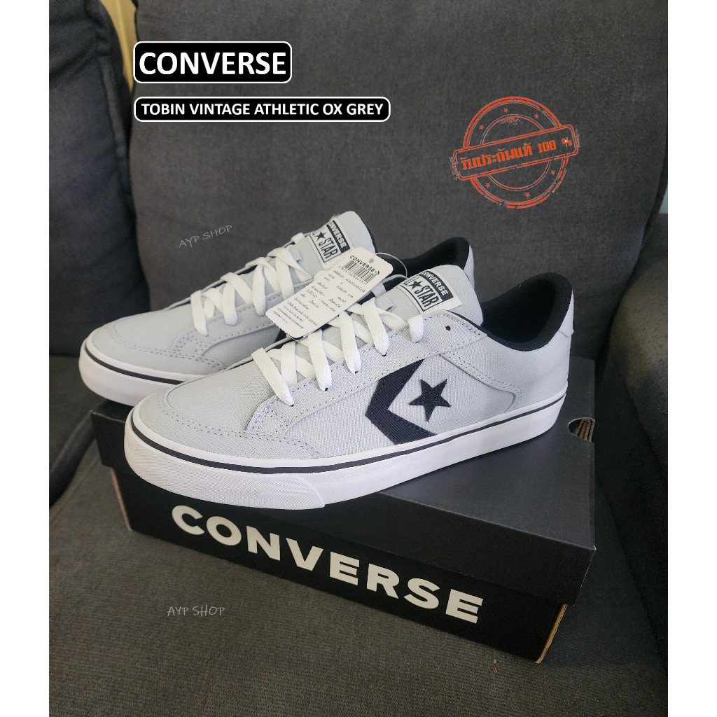 CONVERSE TOBIN VINTAGE ATHLETIC OX GREY-A05633CH3GYXX (รับประกันสินค้า ...