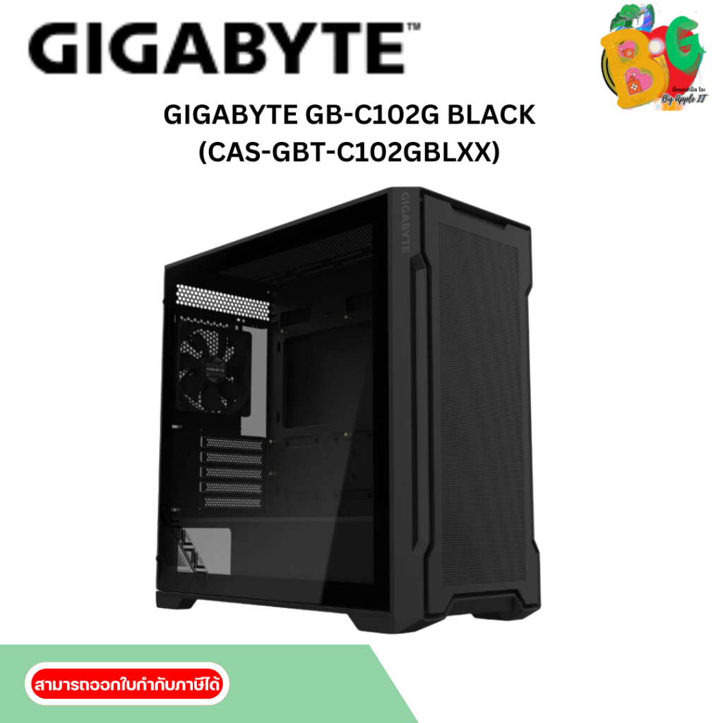 CASE GIGABYTE C102 GLASS (BLACK) (MICRO-ATX) (GB-C102G GLOBAL) | Shopee ...