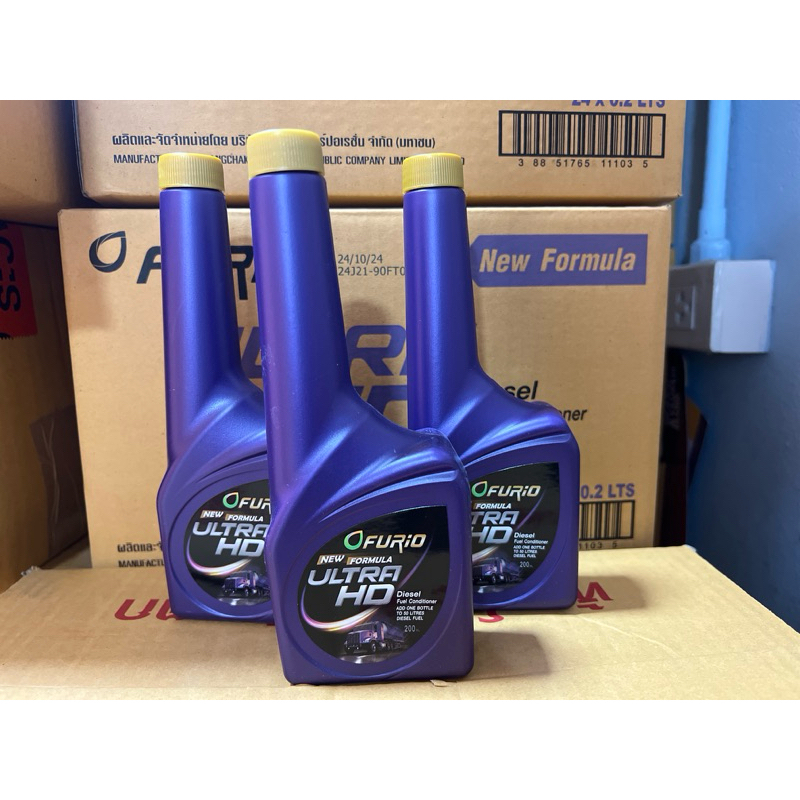 ** แพ็ค 3 ขวด* หัวเชื้อน้ำมันดีเซล บางจาก furio ultra HD ขนาด 200 mL ...