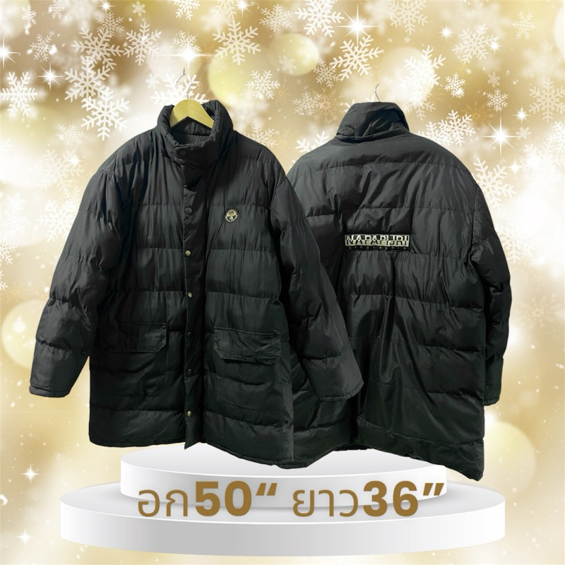 (มือสอง)Napapijri Long padding jacket สีดำ //มีตำหนิ// | Shopee Thailand