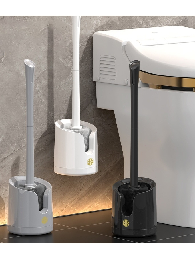 LOOLALชุดแปรงถูโถชักโครกสำหรับใช้ในบ้าน แปรงยาวไม่มีมุมตายแขวนบนผนัง ...