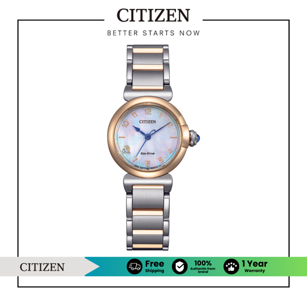 CITIZEN Eco-Drive EM1136-87D Lady Watch ( นาฬิกาผู้หญิงพลังงานแสง ...