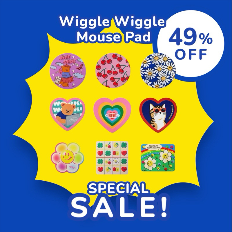 ขายดี แผ่นรองเม้าส์ Wiggle Wiggle Mouse Pad แผ่นรองเมาส์น่ารัก พร้อม ...
