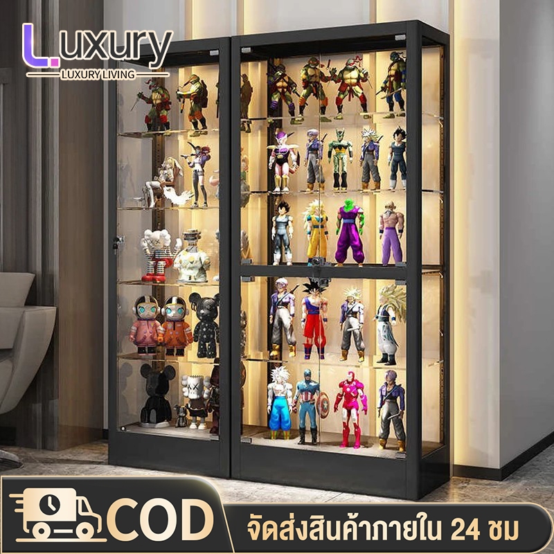 Simpora ตู้ฟิกเกอร์ ตู้โชว์เลโก้ 4 ใสชั้นพร้อมตู้กระจกไฟ กันฝุ่น ชั้น ...