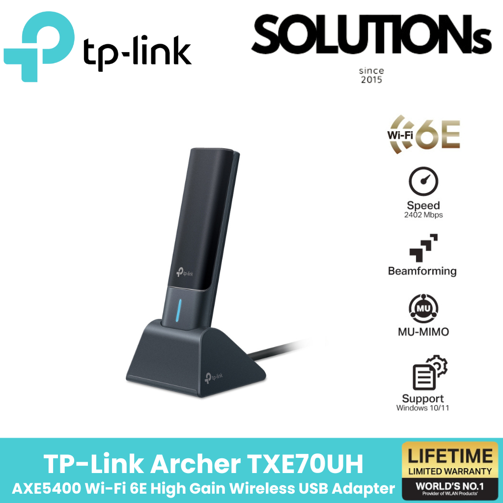 TP-Link Archer TXE70UH AXE5400 Wi-Fi 6E High Gain Wireless USB Adapter | Shopee Thailand