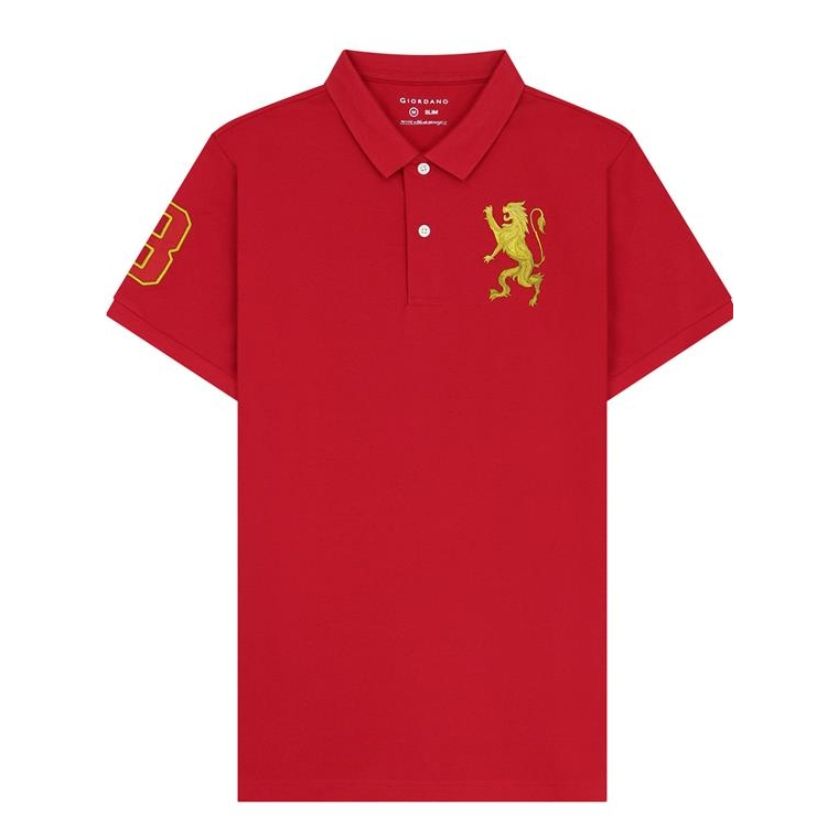 GIORDANO เสื้อโปโลผู้ชาย Men's 3D Lion Polo 01014222 | Shopee Thailand
