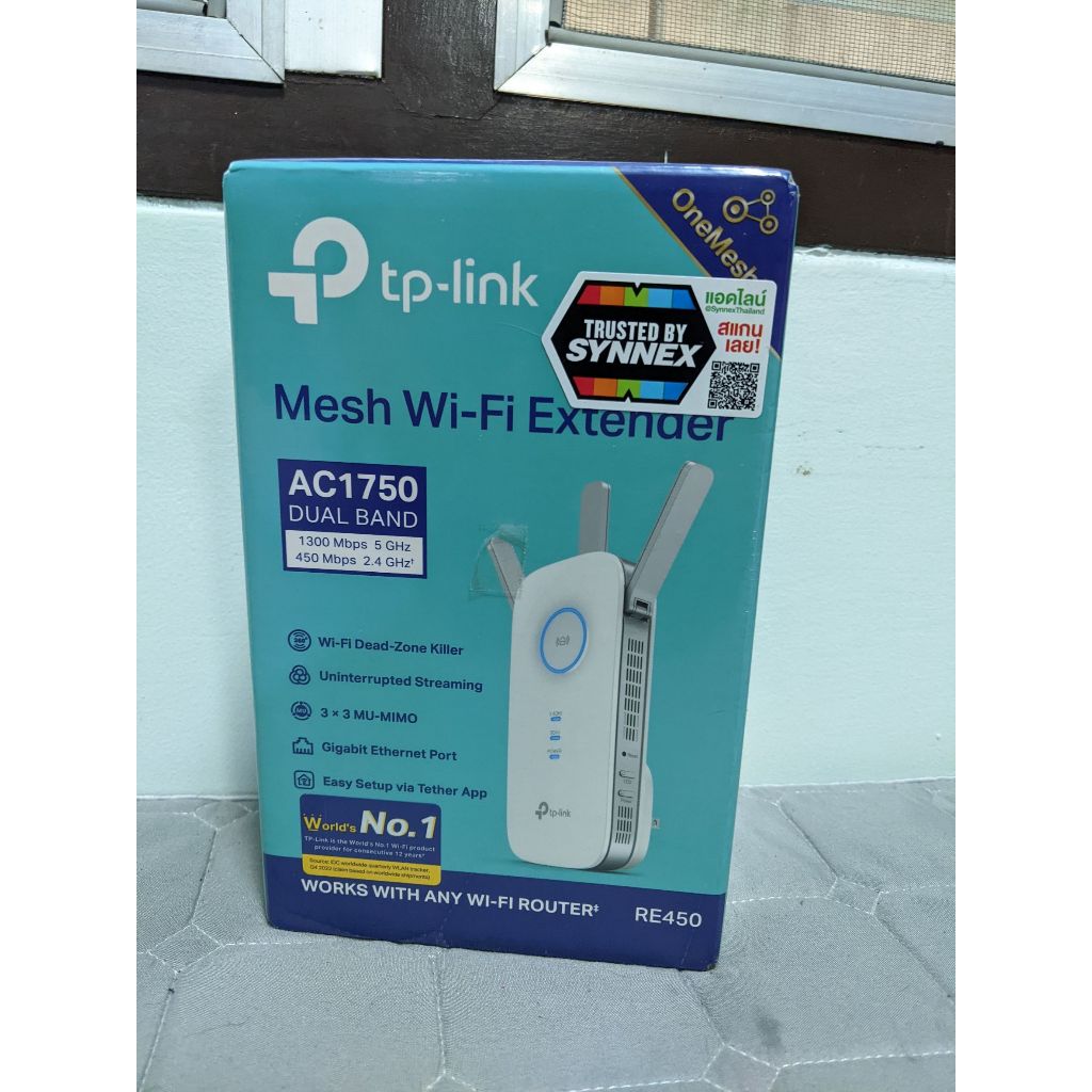 ของใหม่ TP-LINK (RE450) AC1750 Wi-Fi Range Extender Dual Band Gigabit 5 ...