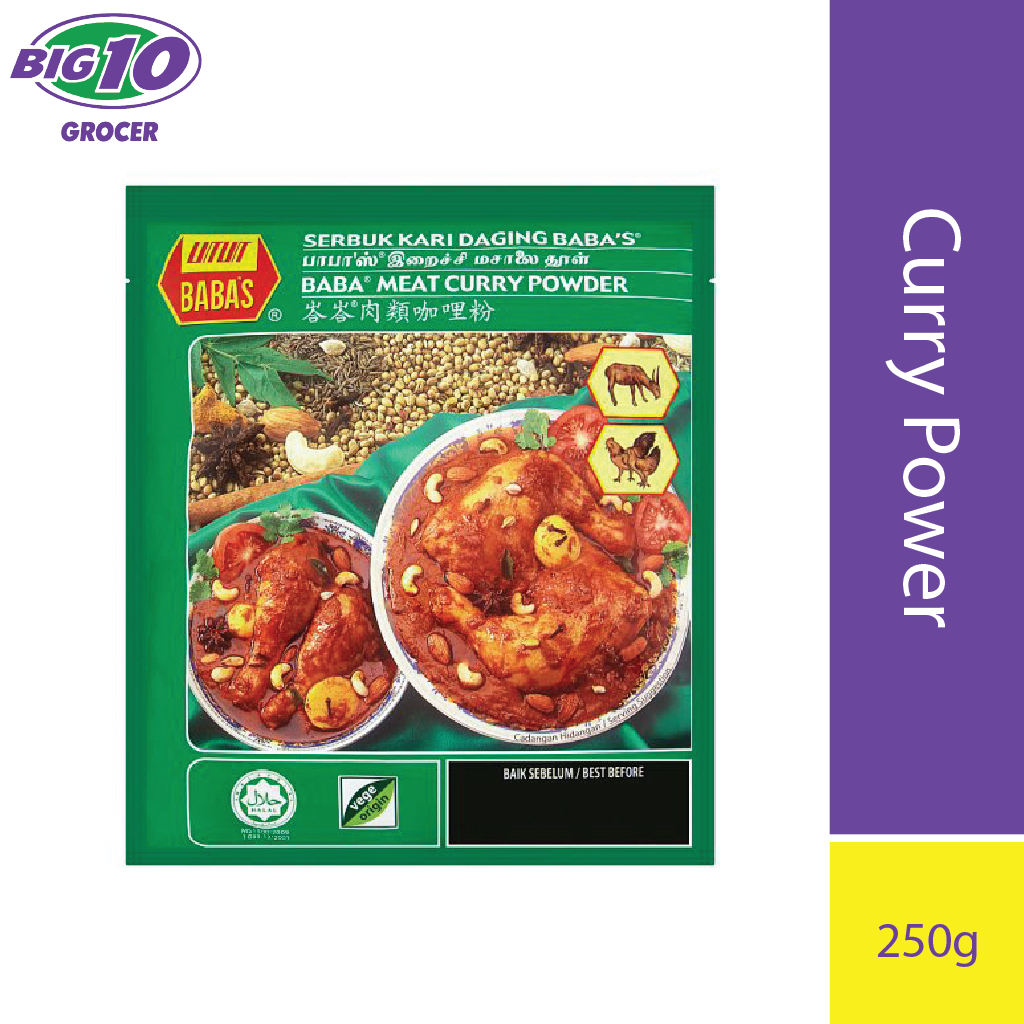 BABA'S Meat Curry Powder / Serbuk Kari Daging (250g) | Shopee Thailand