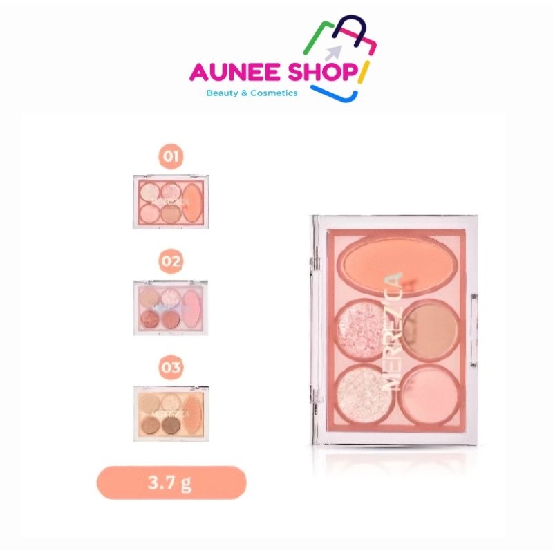 ส่งฟรี/มีไลฟ์ Merrezca Eye & Cheek Color Palette พาเลตตา 2in1อายแชโดว์ ...