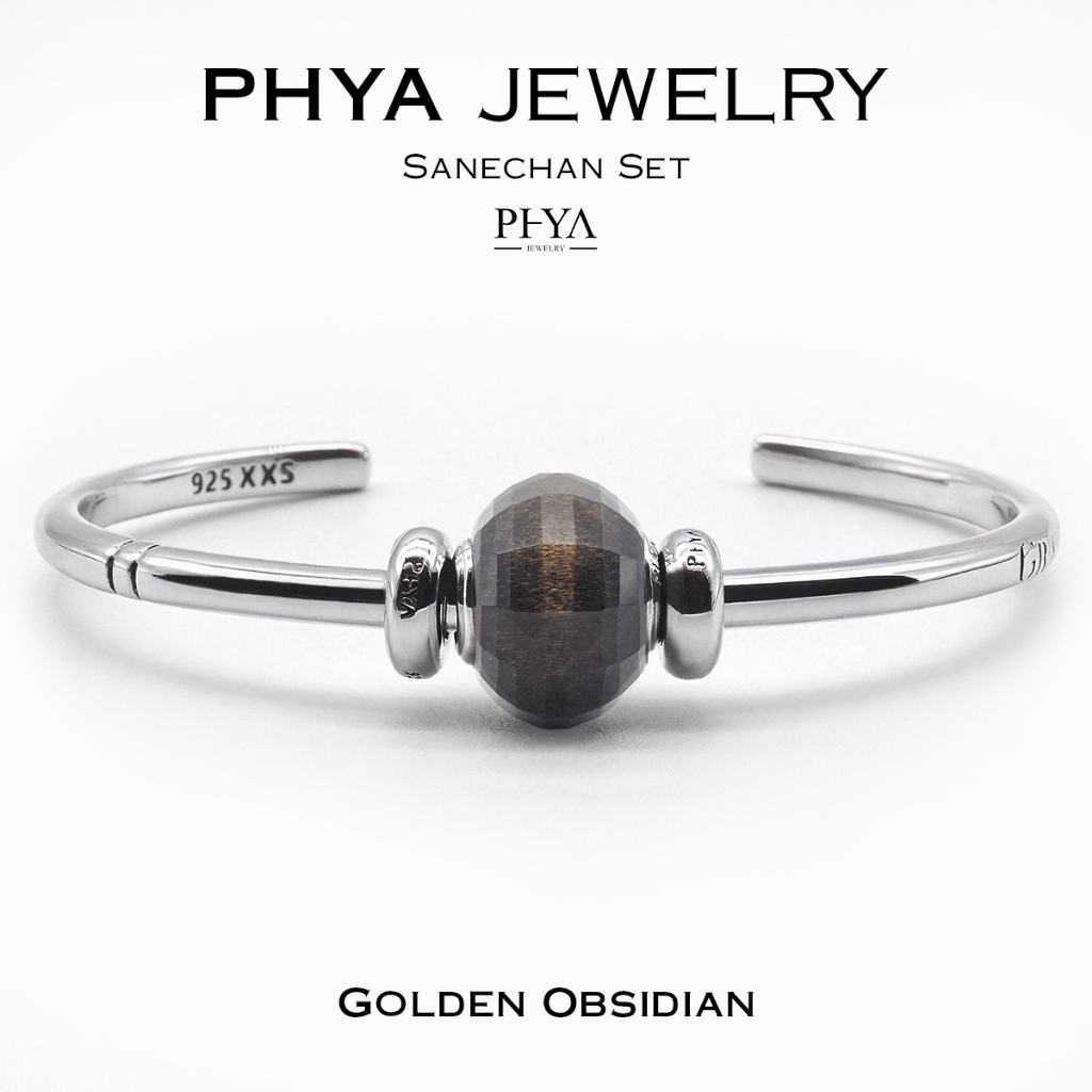 PHYA Sanechan Bangle Set - Golden Obsidian : กำไลเซ็ตเสน่ห์จันทน์หินโกลเด้น ออบซิเดียน | Shopee ...