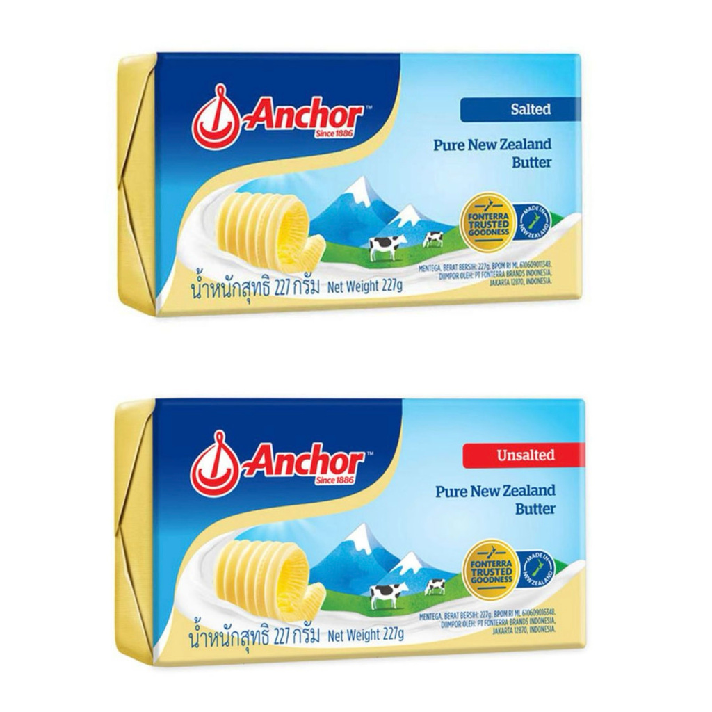 แองเคอร์เนยจืด/แองเคอร์เนยเค็ม(ค่าส่งถูกสุด)227g Anchorเนยเค็ม/ Anchorเนยจืด เนยแท้ เนยจืด เนย ...