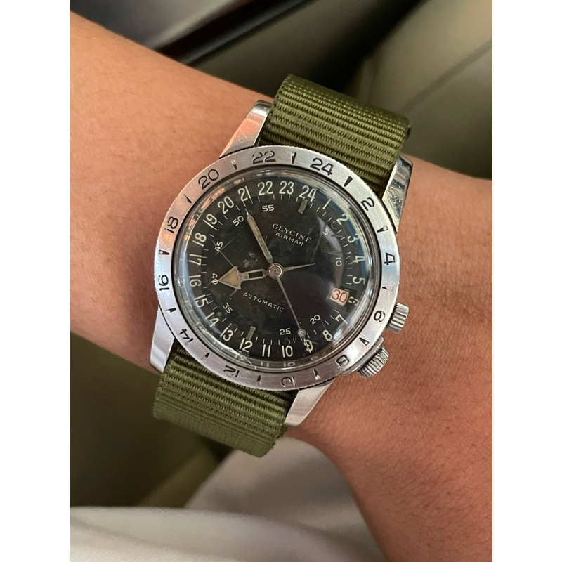 Glycine Airman Vintage Automatic True 24 Hour Automatic Watch | Shopee ...