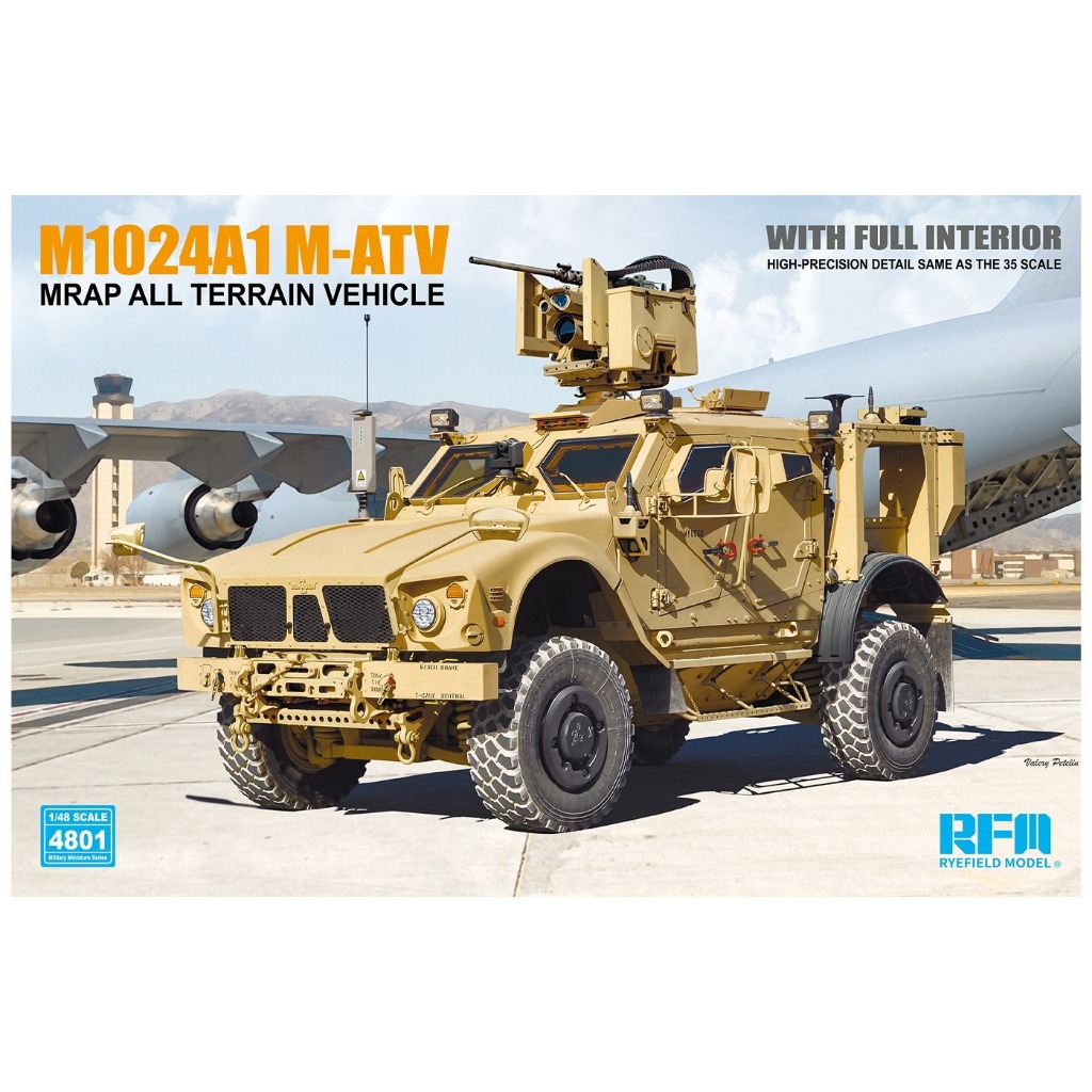 โมเดลประกอบ RFM RM-4801 1/48 M1240A1 M-ATV MRAP w/Full Interior (ต้อง ...