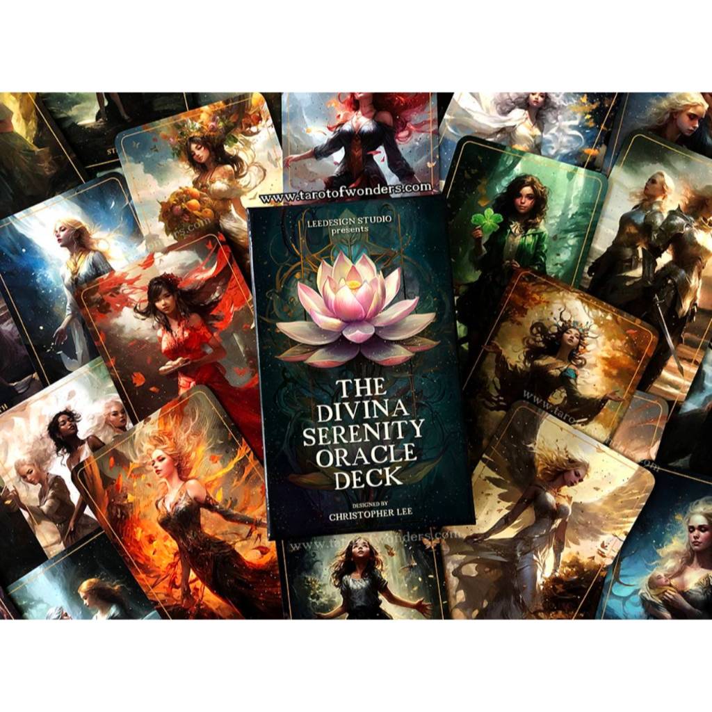 The Divina Serenity Oracle/ Cards/ ไพ่ออราเคิลองค์เทพีขอบทองหรูหรา ...