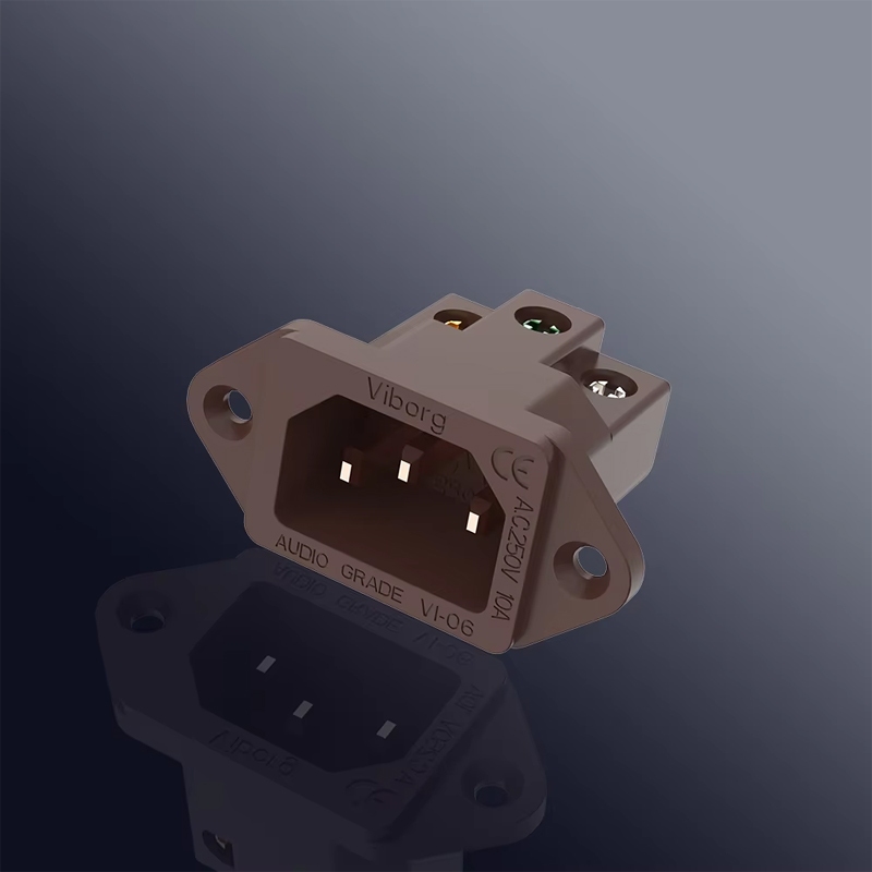Viborg IEC inlet ทองแดงบริสุทธิ์ / ชุบทอง / โรเดี่ยม IEC Inlet Plug AC ...