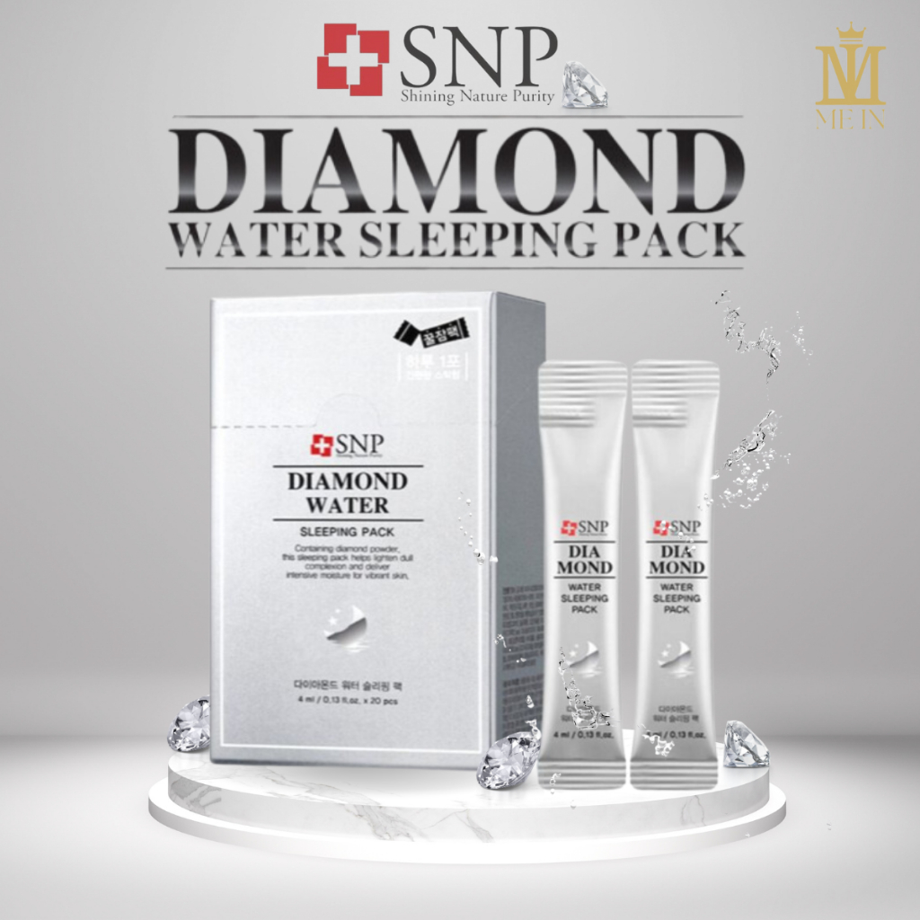 [Me In] SNP - DIAMOND WATER SLEEPING PACK (1กล่อง 20ea) สลีปปิ้งมากส์ มากส์ผงเพชร สินค้าเกาหลี ...