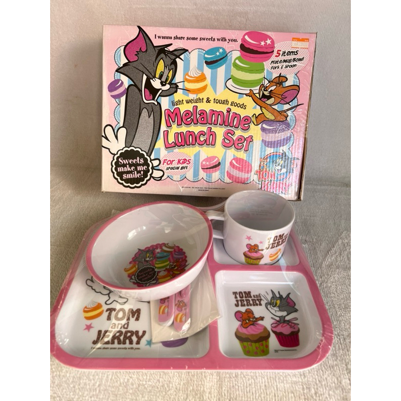 ชุดจานชามเมลามีนTom and jerry melamine lunch set แท้ญี่ปุ่นมือหนึ่ง ...