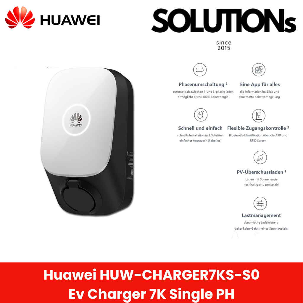 Huawei HUW-CHARGER7KS-S0 Ev Charger 7K Single PH เครื่องชาร์จรถยนต์ ...