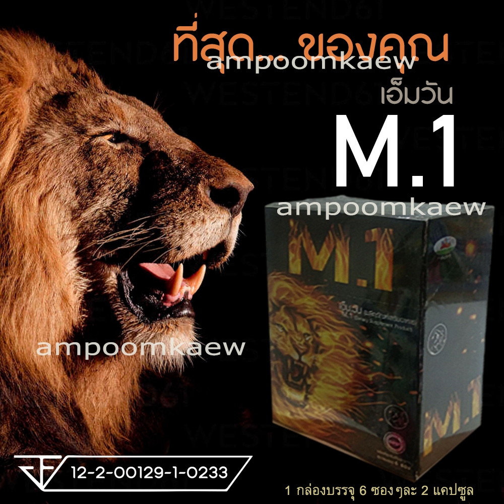 M1 M.1 เอ็มวัน อาหารเสริมสำหรับท่านชาย 1 กล่อง มี 6 ซอง ๆ ละ 2 แคปซูล | Shopee Thailand
