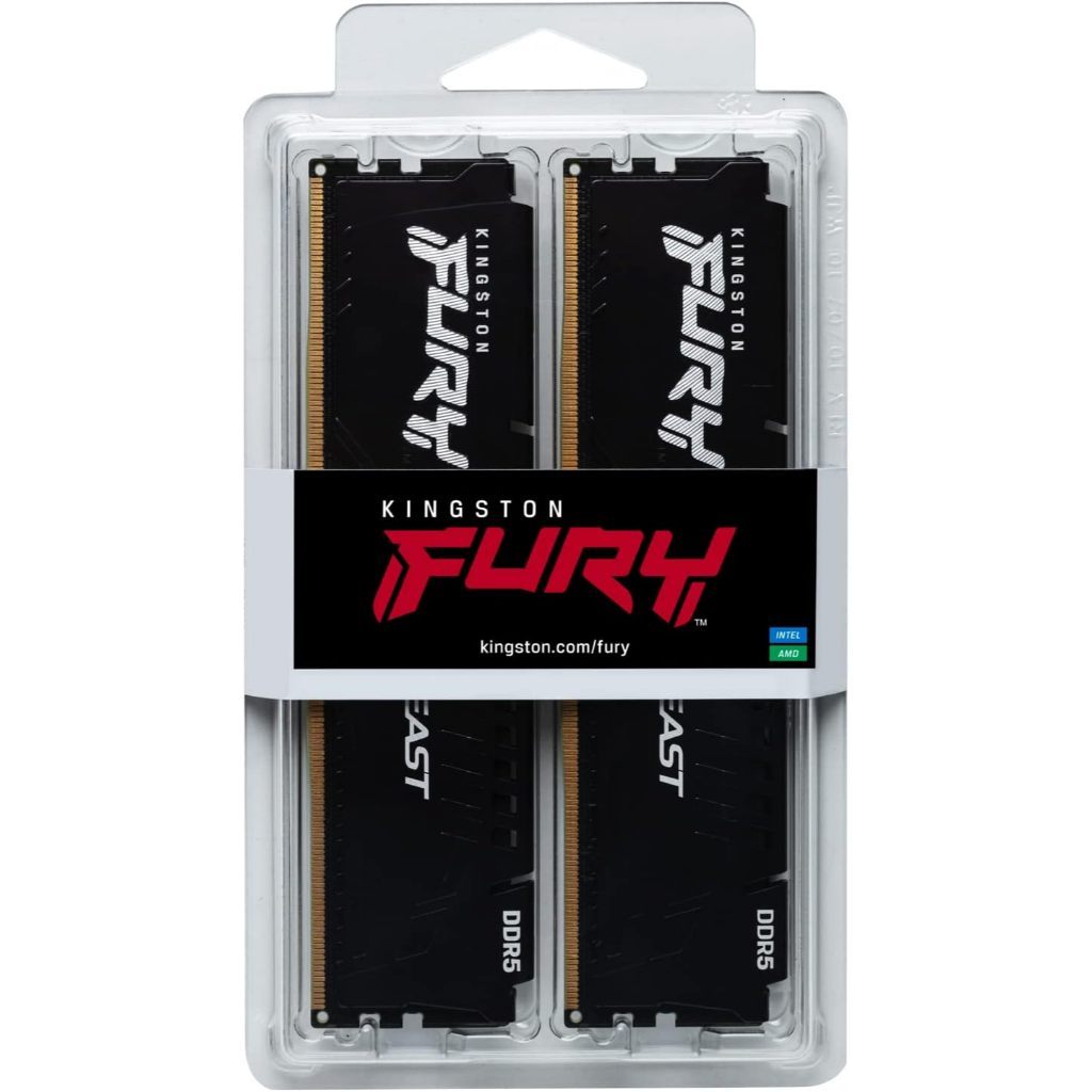 RAM DDR5(5600) 32GB (16GBX2) KINGSTON FURY BEAST แรมมืของใหม่มือ1 ไม่แกะซีล ประกันศูนย์ไทย ไม่มี ...