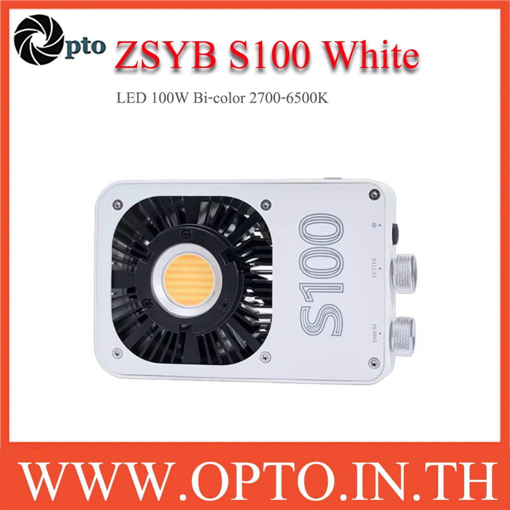 ZSYB S100 White 100W Bi-Color 2700-6500K Portable LED Video Light ...