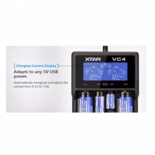 Xtar VC4 เครื่องชาร์จ ของแท้ หน้าจอdigitalสามารถกระตุ้นถ่านได้ | Shopee Thailand