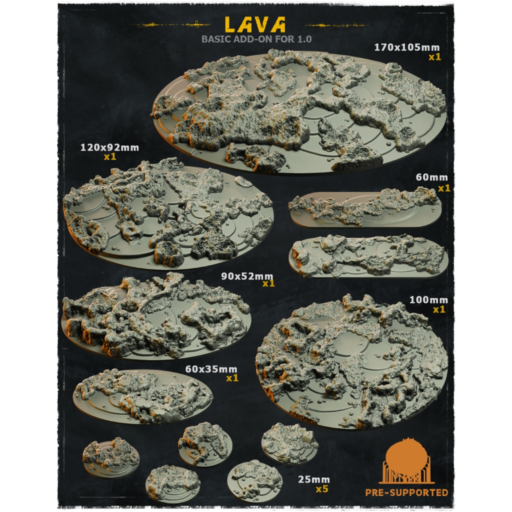 Lava Bases [2.0] จัดส่งได้ใน1-3วัน ฐานโมเดล Wargame base, Warhammer ...