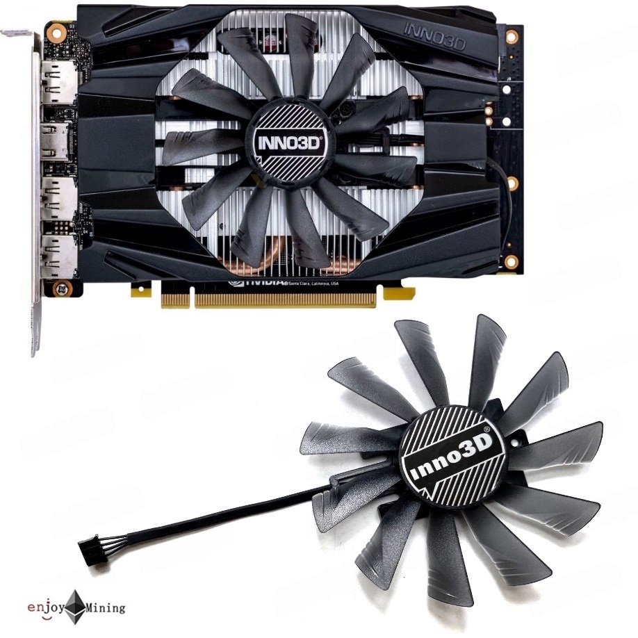 พัดลมการ์ดจอ INNO3D GTX16601660S 1660ti Compact graphics card fan CF ...