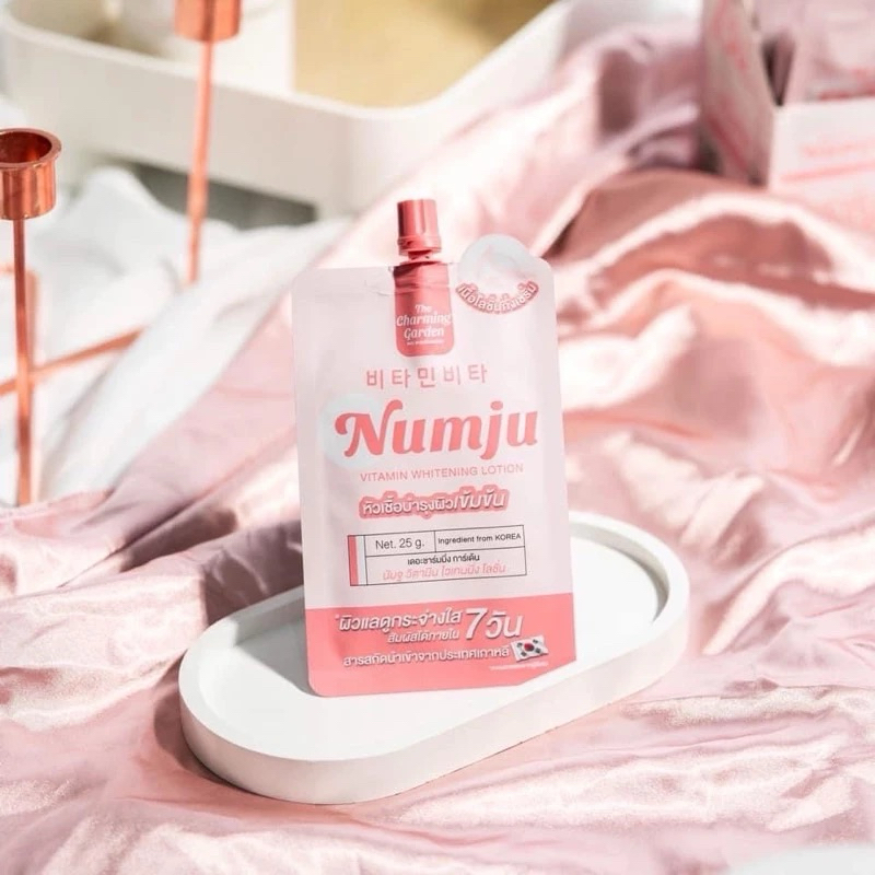 ครีมนัมจู Numju โลชั่นวิตามิน(ยกกล่อง10ซอง) | Shopee Thailand