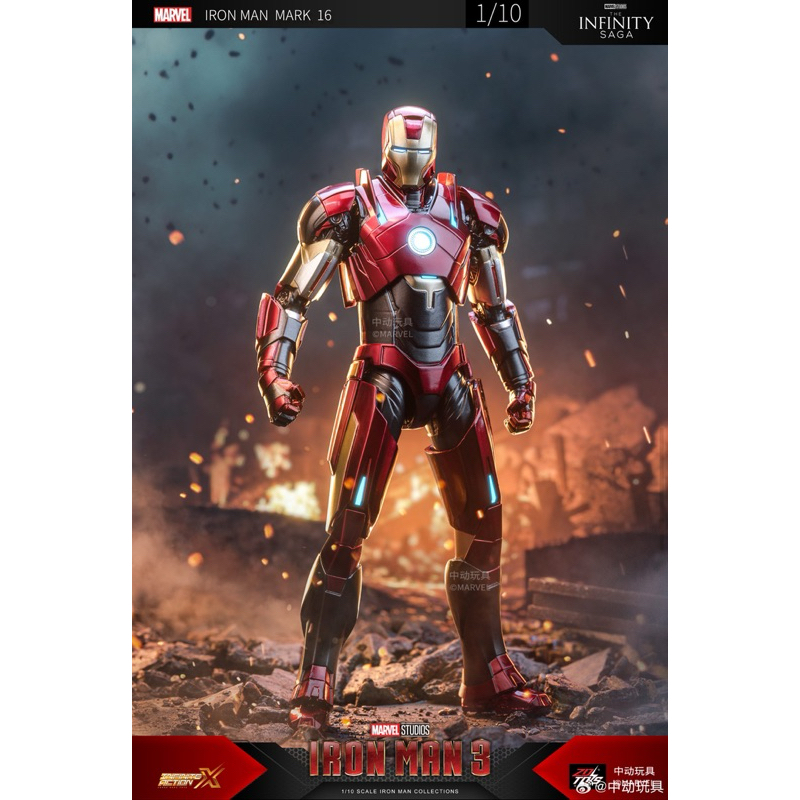 ZD TOYS IRON MAN MK16 Iron Man Armor: Mark XVI "Nightclub" 1/10 Action ...