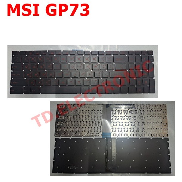 KEYBOARD MSI GP73 ใช้ได้กับรุ่น GP73 GT62 GT72 GE62 GE72 GS60 GS70 GF75 GL62 GL72 GP62 GP72 CX62 ...