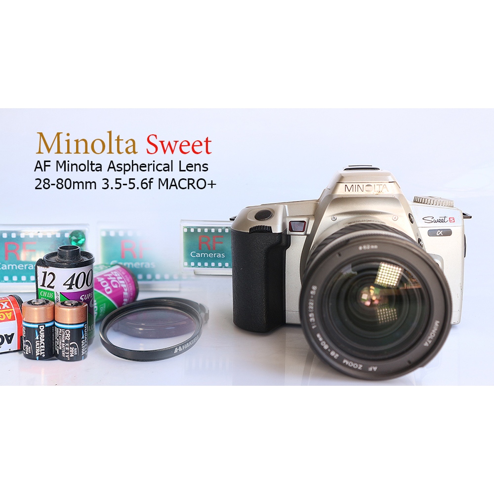 Minolta Sweet กล้องฟิล์มระบบSLR เปลี่ยนเลนส์ได้ + เลนส์พร้อมใช้งาน ...