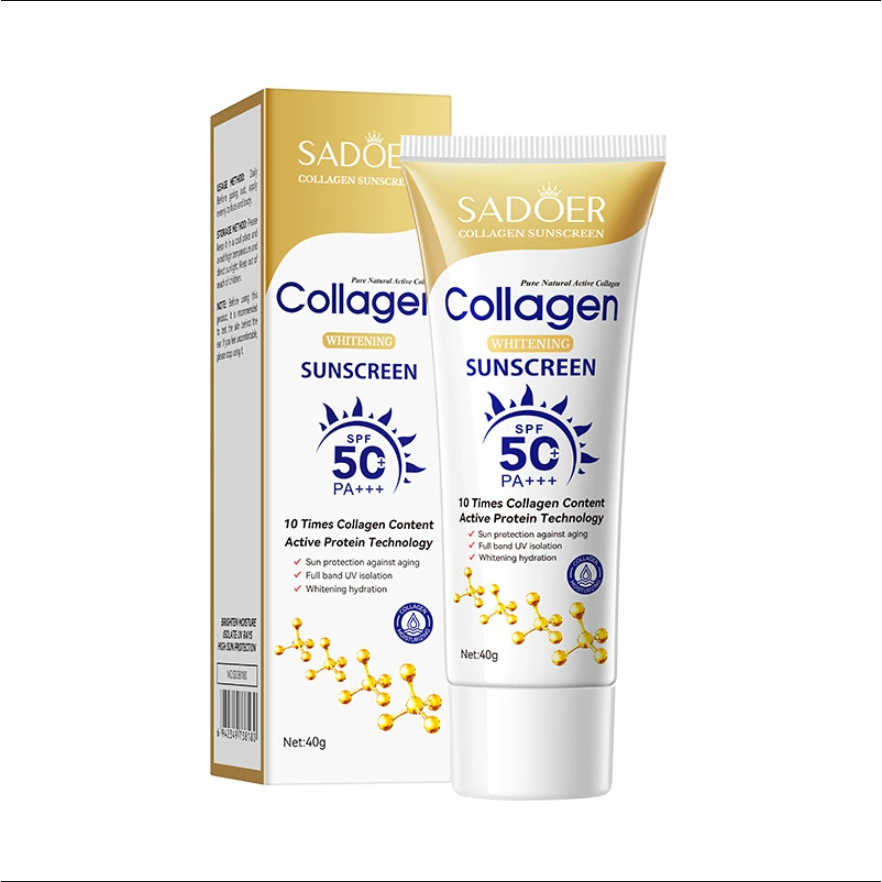 SADOER COLLAGEN SUNSCREEN SPF 50 PA++++ ครีมกันแดด ปกป้องผิวจากรังสี เรียบเนียน ปริมาณ 40g ...