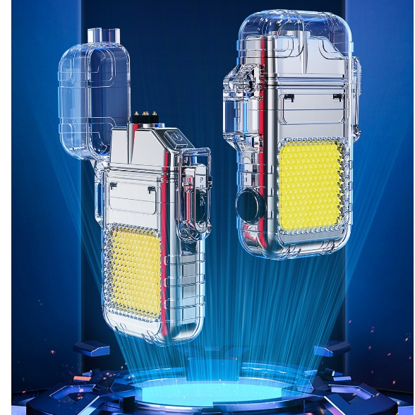 ไฟแช็คไฟฟ้าพวงกุญแจ หัวพลาสม่า ไฟแช็คกันน้ำ รุ่น YD7 พร้อมไฟฉายปรับได้3 ...