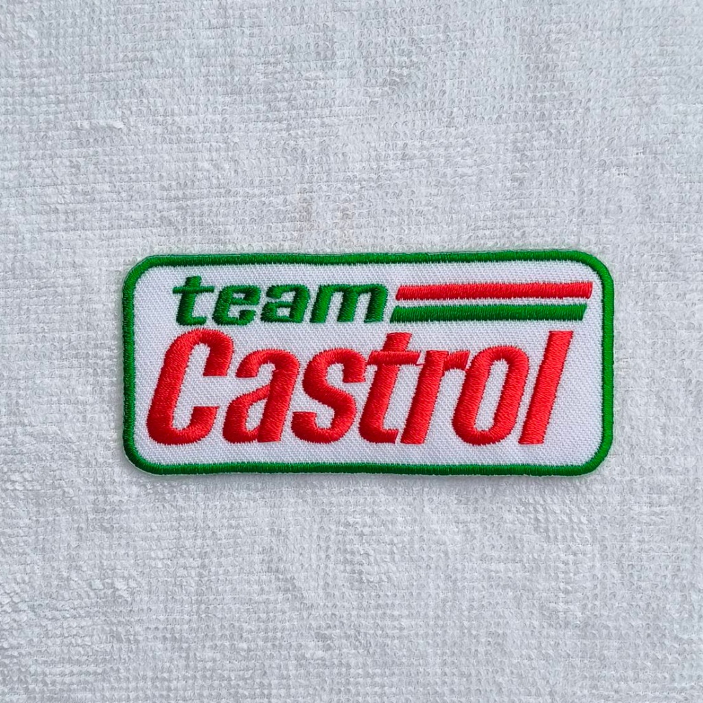 อาร์ม ตัวรีด อาร์มติดเสื้อ น้ำมัน ลาย Team Castrol Iron on Patch DIY ...