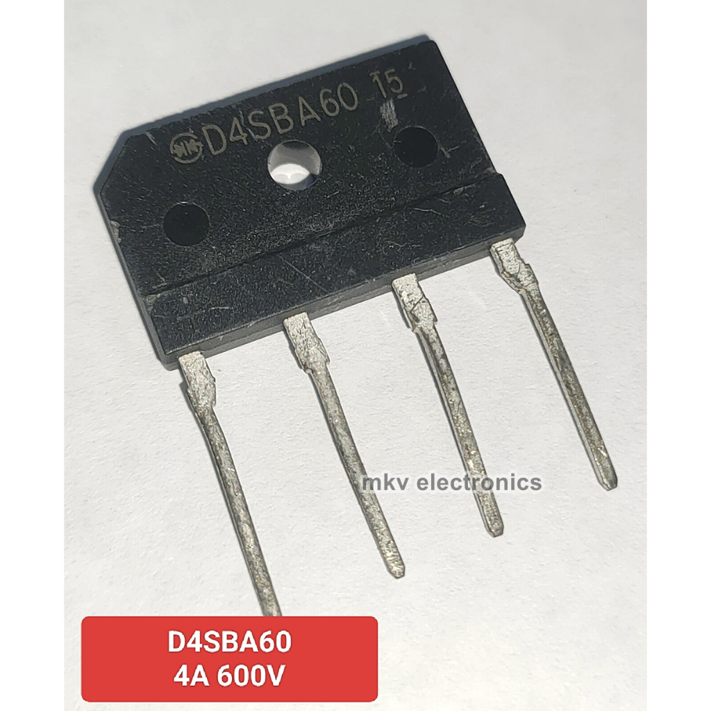 D4SBA60 , 4A 600V บริดส์ไดโอด Bridge Diode ระยะขา5มิลลิเมตร (รหัสสินค้า ...