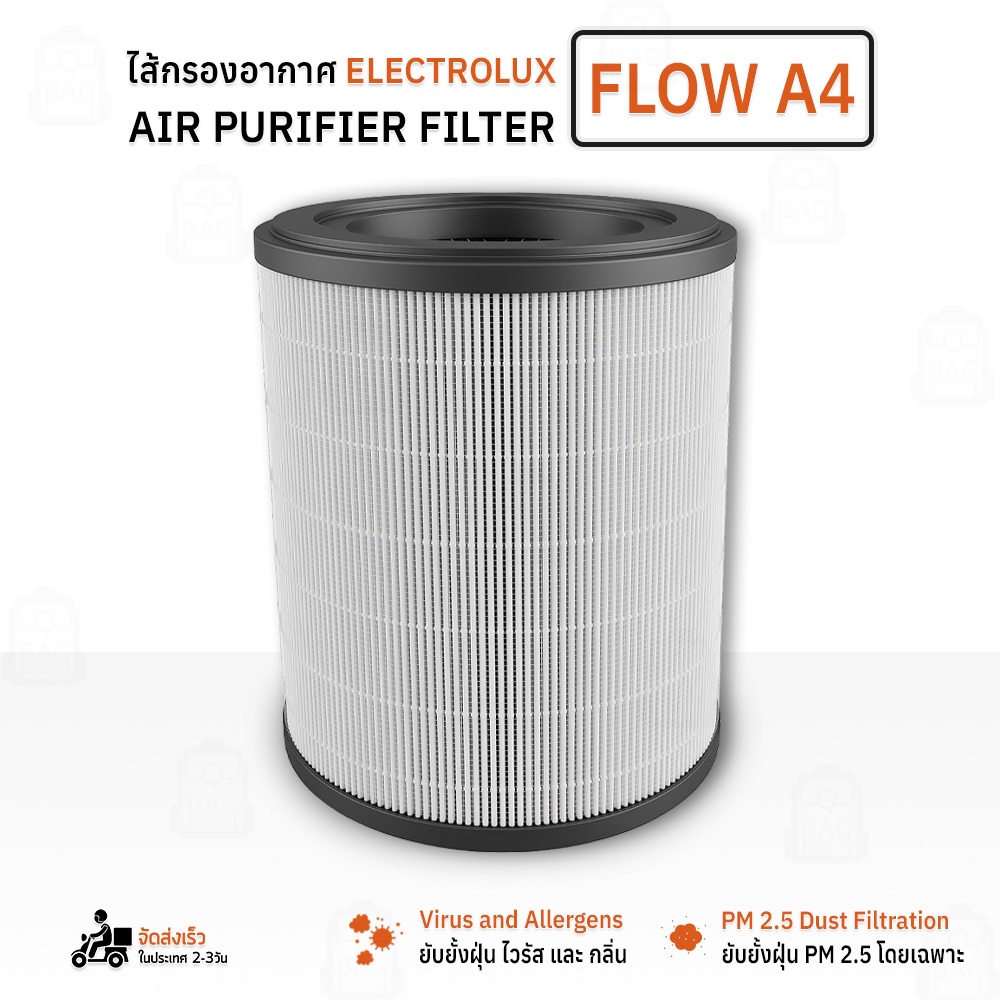 Qbag - ไส้กรอง เครื่องฟอก อากาศ Electrolux Flow A4 รุ่น FA41-400WT FA41 ...
