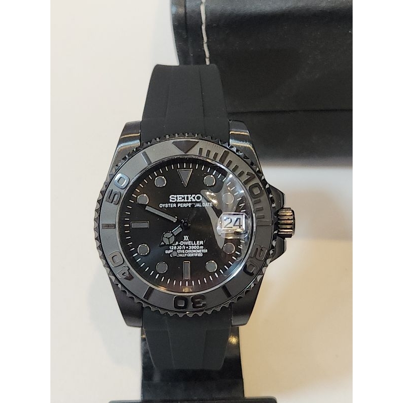 ⌚Seiko Yacht Master NH35 MODมือ1 "triple black"⌚ | Shopee Thailand