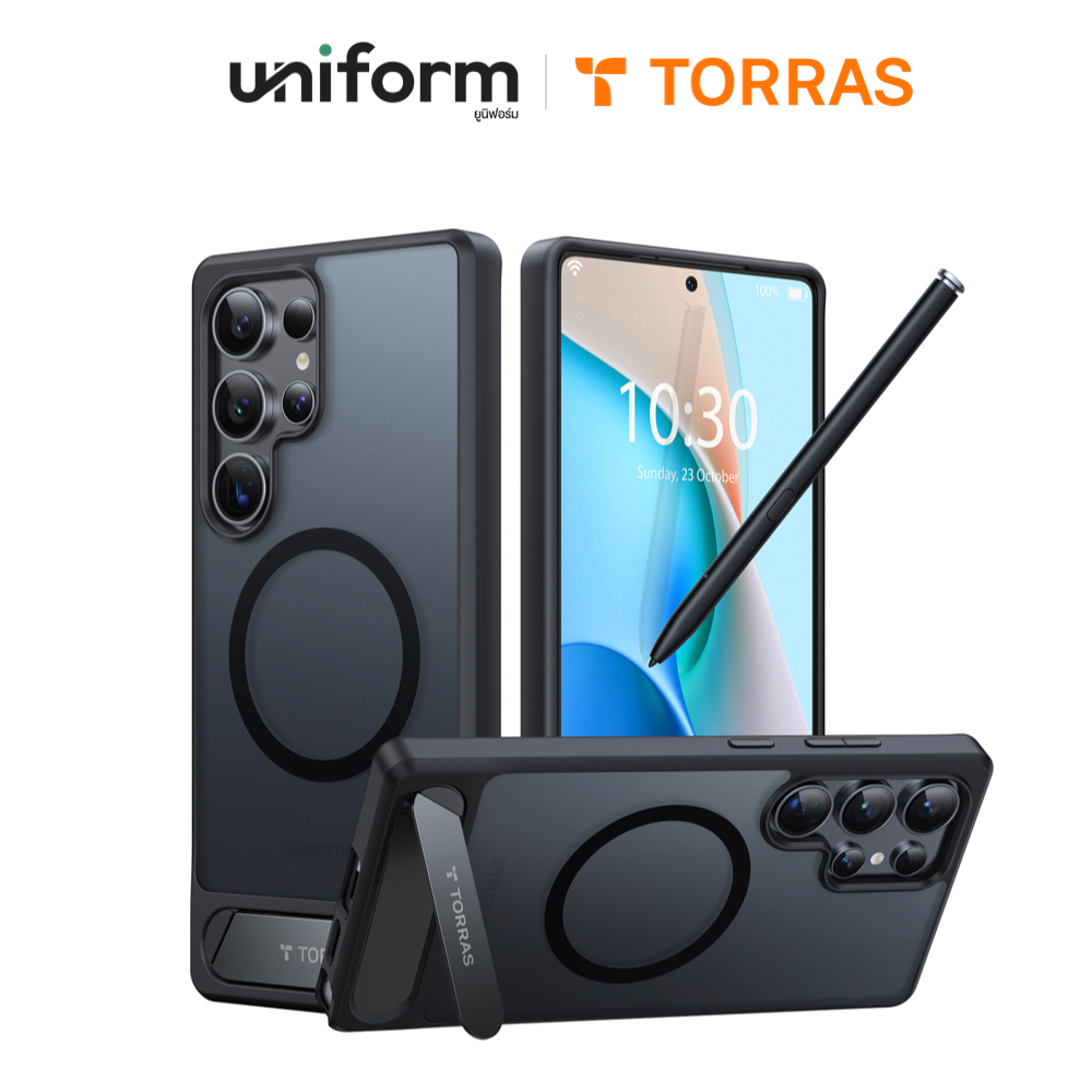 เคสมือถือ TORRAS Pstand for Samsung S25 / S25 Plus / S25 Ultra- Black ...